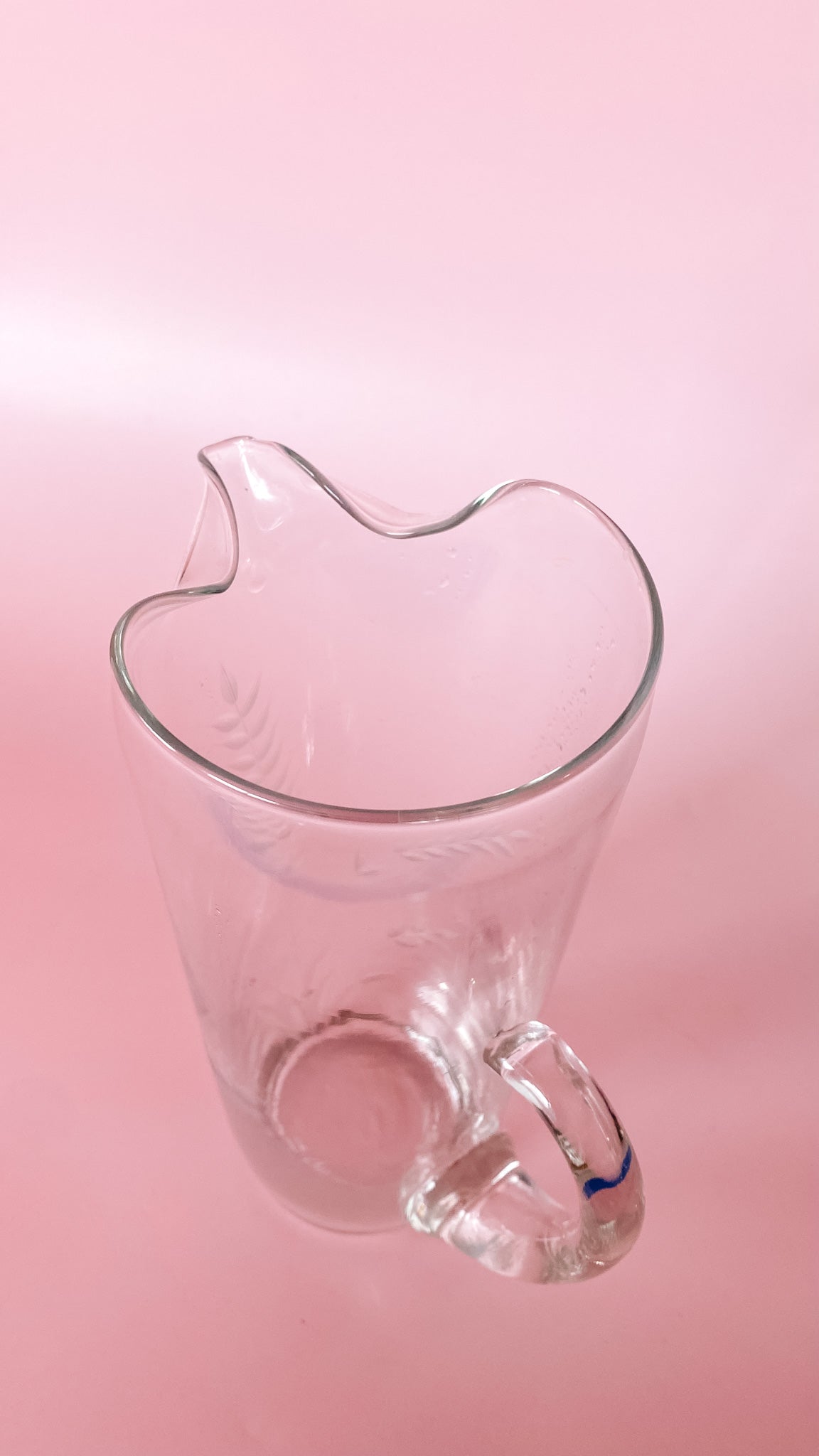 Vintage Slim Etched Glass Pitcher Lost Girls Vintage Vintage Slim Etched Glass Pitcher Lost Girls Vintage
